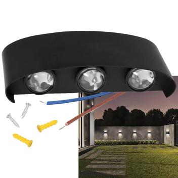 Arandela Luminaria Parede Meia Lua 6W 6 Fachos Led Iluminaçao Casa ...