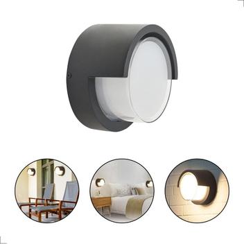 Arandela Mini Iglu Redonda Preto Moderna Led Ip65 Externa 8W - Opus - Luminária de Parede ...