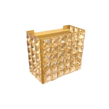Arandela Moderna Dourada Cristal Âmbar + 2 Lâmpada LED G9 - Arevo ...