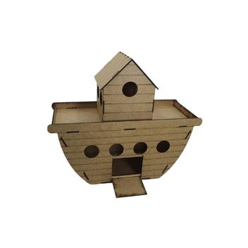 Arca Noé Decoração 10cm Mini Kit 10 arcas - Atelier da Madeira - Kit ...