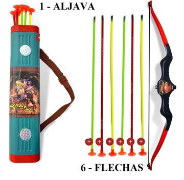 Arco e Flecha Infantil Com Bolsa Alforje Para Flexa Lançador - TK ...