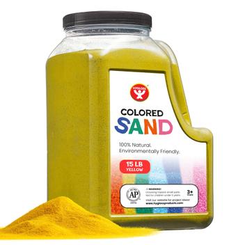 Areia Colorida Hygloss para Artesanato - 6,8kg (Amarela) - Areia ...