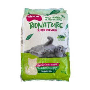 Areia De Mandioca Para Gatos Biodegradável Wisecat 4kg - Areia para Gato - Magazine Luiza