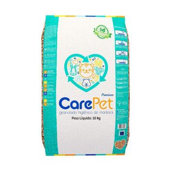 Areia Granulada de Madeira Premium CarePet para Gatos - 10kg - Areia ...