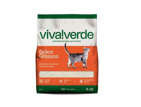 Areia Higiênica Para Gato Viva Verde Grãos Grossos 4Kg - Areia para Gato - Magazine Luiza