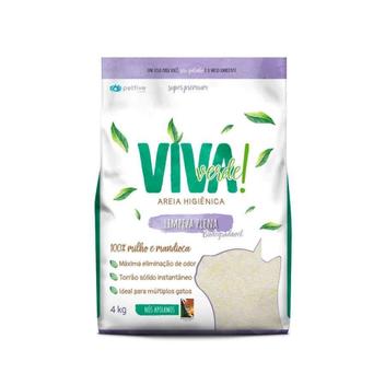 Areia Higiênica para Gatos Viva Verde Limpeza Plena - 4kg - Petfive ...