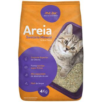 Areia Sanitária Meau Grãos Finos para Gatos 4kg - Areia para Gato - Magazine Luiza