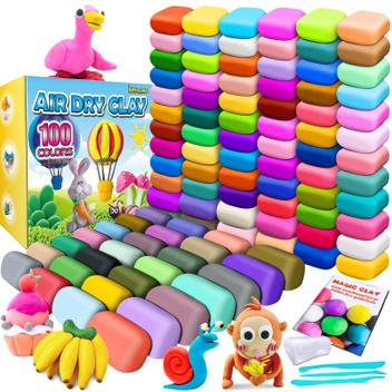 Argila de Modelagem Air Dry YOPINSAND - 100 Cores para Crianças ...