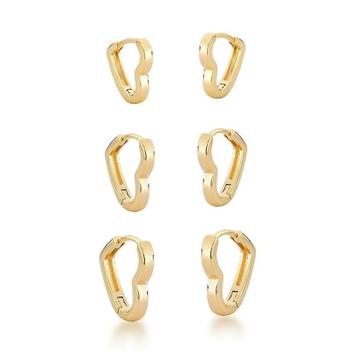 Argola coração lisa m - NATY EIRAS - Brinco - Magazine Luiza