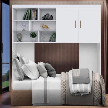Armário Aéreo Para Cama De Solteiro Branco Catarina Shop JM - Phoenix ...