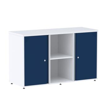 Armário Credenza Aretto Pandin 1,20 M Branco e Azul Del Rey - Outros Móveis - Magazine Luiza