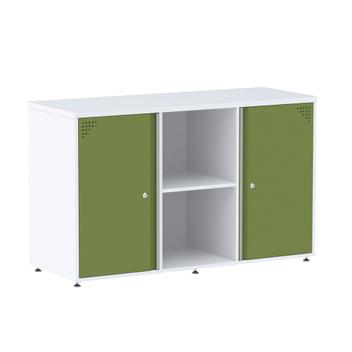 Armário Credenza Aretto Pandin 1,20 M Branco e Verde - Outros Móveis - Magazine Luiza