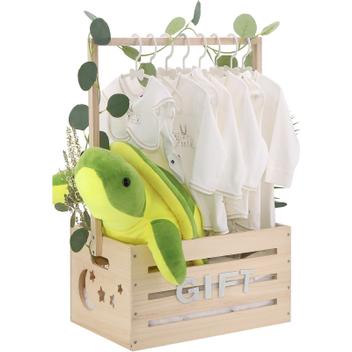 Armário de madeira para chá de bebê Angela&Alex com acessórios ...