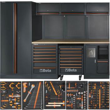 Armário Mobiliário modular para oficina com kit 268 ferramentas - C45 ...