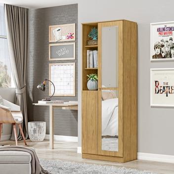 Armário Multiuso Sapateira 2 Portas com Espelho - Lince - Mx Móveis ...