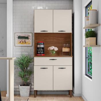 Armario para Cozinha 4 Portas Cris Kit's Paraná - Armário de Cozinha - Magazine Ofertasdaluprime