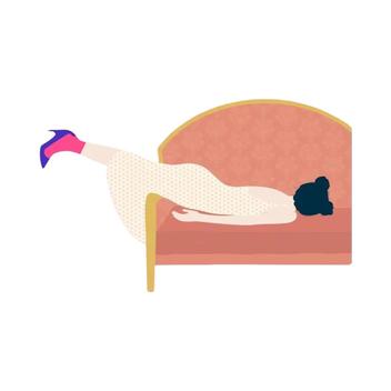 Arte Abstrata Cartaz Pintura Em Tela Mulher Humor Sofá Selva Pijamas ...