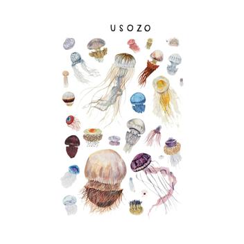 Arte Abstrata Marinha com Medusa, Baleia, Lula e Peixes - Lona para ...