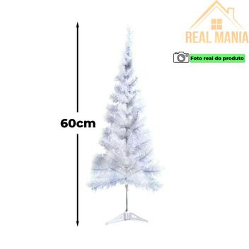 Árvore Pinheiro De Natal 50 Galhos Branca 60cm A0020 - Chibrali ...