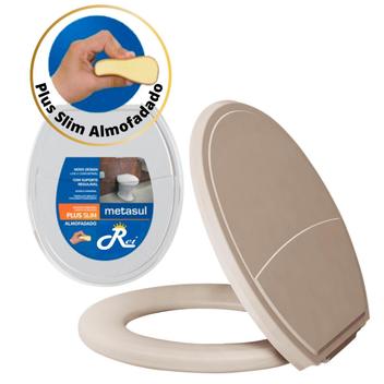 Assento Sanitário Almofadado Basico Oval Plus Slim Universal - Metasul ...