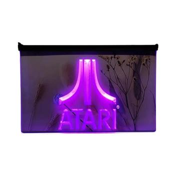 Atari Game PC Logo LED Neon Sign 3D Escultura Arte De Parede Para Casa ...