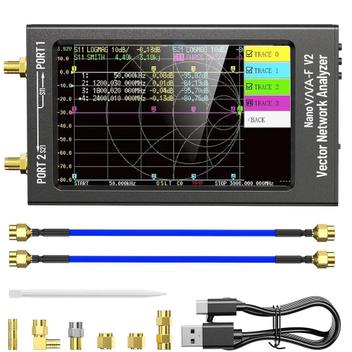 Atualizado NanoVNA-F V2 4.3 Polegadas 50kHz-3000MHz VNA SWR Analisador ...