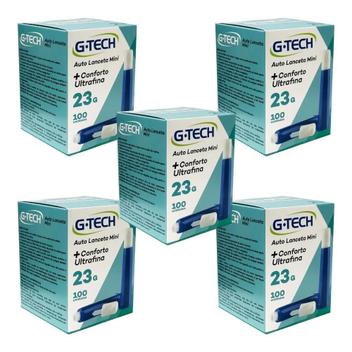 Auto Lanceta Mini 23G +Conf. Ultrafina G-Tech 5 Cx De 100Un - GTECH ...