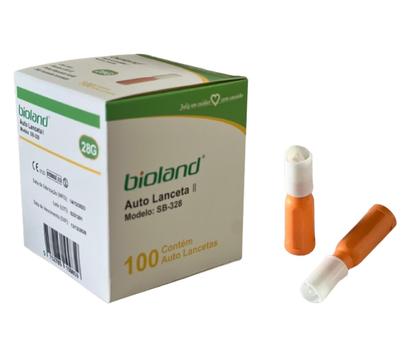Auto Lanceta Retrátil 28g Com 100 Unidades - Bioland - Lancetadores e ...