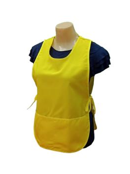 Avental Bata Jaleco Uniforme Frente Costa- 2 bolsos Amarras laterais ...