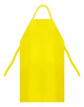 Avental de pvc forrado amarelo - 1,20 x 0,70 - tiras soldadas - c.a ...