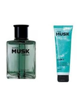Avon musk kit perfume musk instint e shampoo para cabelo e corpo musk ...