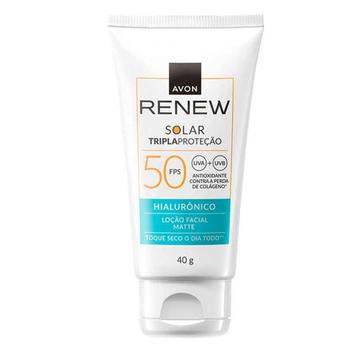Avon Protetor Solar Renew FPS50 Acido Hialurônico - 40g - Kit de ...