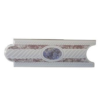 Azulejo Faixa De Acabamento Cerâmico Decorativo Listelo Cinza Kit Com ...