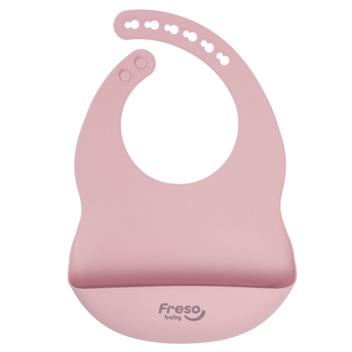 Babador com Bolso de Silicone Liso Rosa para Bebê Freso Baby - Babador ...