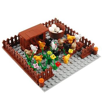 BAENRCY Farm Field Set Blocos de Construção Plant Animal Crops Building ...