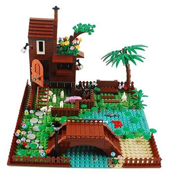 BAENRCY Garden Farm Building Blocks Park Sencery Acessórios Plant Set ...