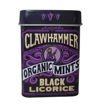 Bala alcacuz clawhammer black licorice mints 30g importado - Big Sky ...