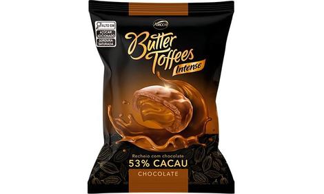 Bala Buter Toffe Intense Chocolate Arcor 53% Cacau 500gr - Balas ...