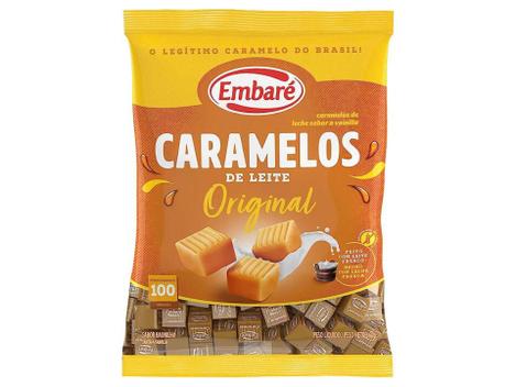 Bala Caramelos de Leite Embaré C/100 Unid - 660g - EMBARE - Balas ...