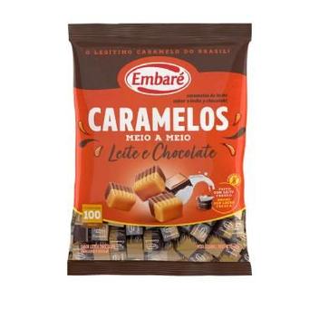 Bala Caramelos Meio a Meio Leite e Chocolate 660g - Embaré - Embare ...