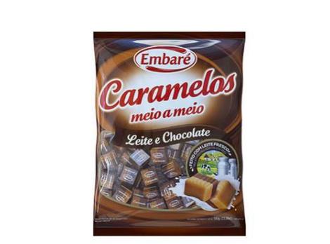 Bala Caramelos meio a meio leite e chocolate 660g Embaré - Balas ...