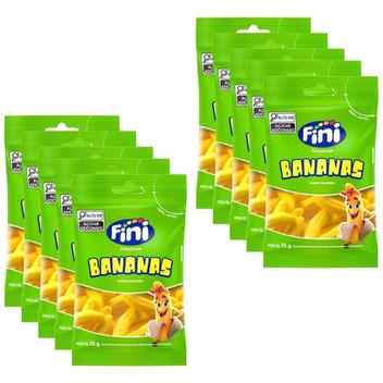 Bala Fini Gelatina Banana 35g - Embalagem com 10 Unidades - Bala de ...