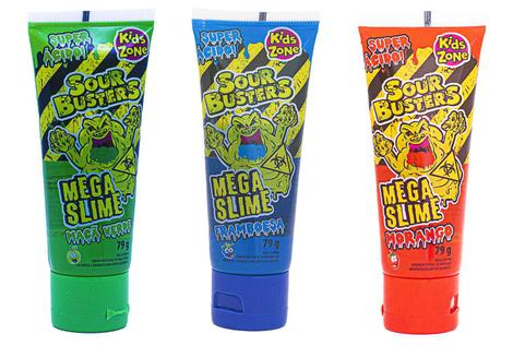 Bala Liquida Kids Sour Busters Mega Slime Kit com 3 Unidades - Kids ...