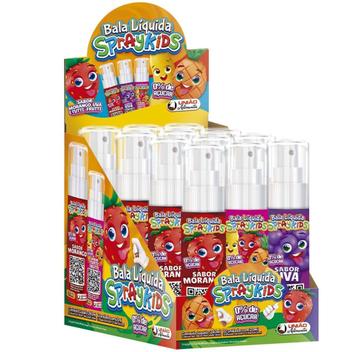 Bala Líquida Spray Kids Caixa Display com 12 Unidades - Audaz Foods ...