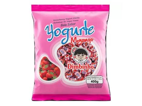 Bala Mastigável Dimbinho Yogurte Morango 400g - Balas - Magazine Luiza