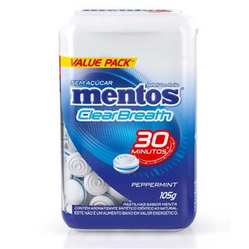 Bala Mentos Clear Breath Peppermint 105g - Balas - Magazine Luiza