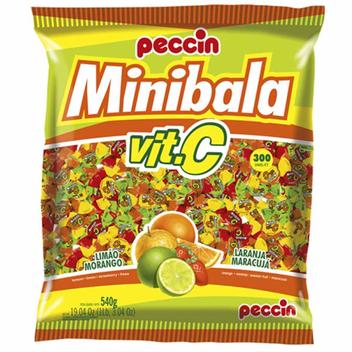 Bala Minibala Vit C Sortida 540g Peccin - Balas - Magazine Luiza