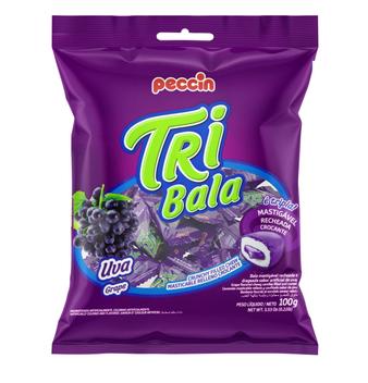 Bala Recheada Peccin TriBala Sabor Uva Saco 100g - Balas - Magazine Luiza