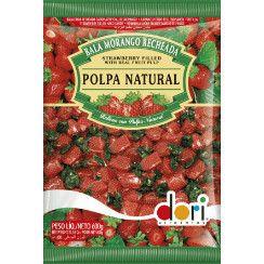 Bala sabor morango recheada 600g - Dori - Balas - Magazine Luiza