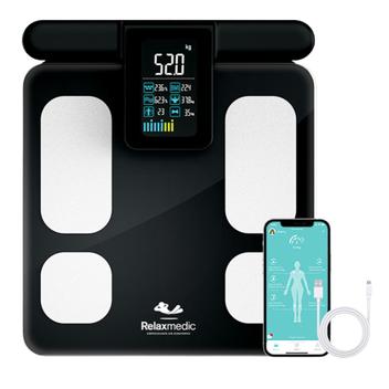 Balança de Bioimpêdancia BodyScan Pro PRETA - RELAXMEDIC - Balança de ...